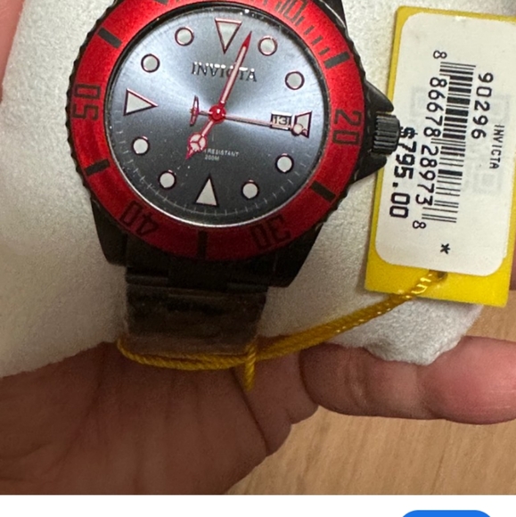 Invicta | Other | Invicta Diver Pro Stainless Steel Red Dial Watch ...
